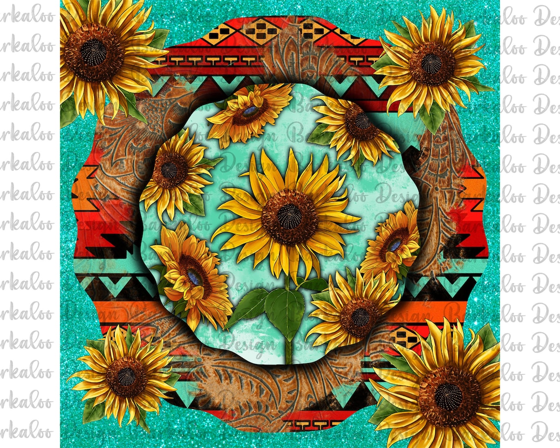 Western Sunflowers Wind Spinner Png Sublimation Design, Western Wind ...