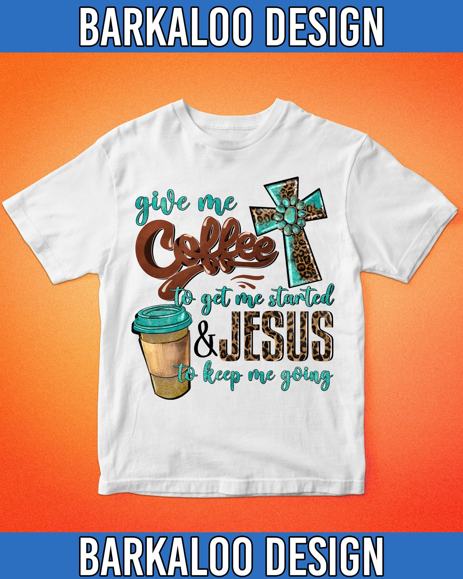 Give Me Coffee to Get Me Started_&_jesus to Keep Me Going, Hand Drawn ...