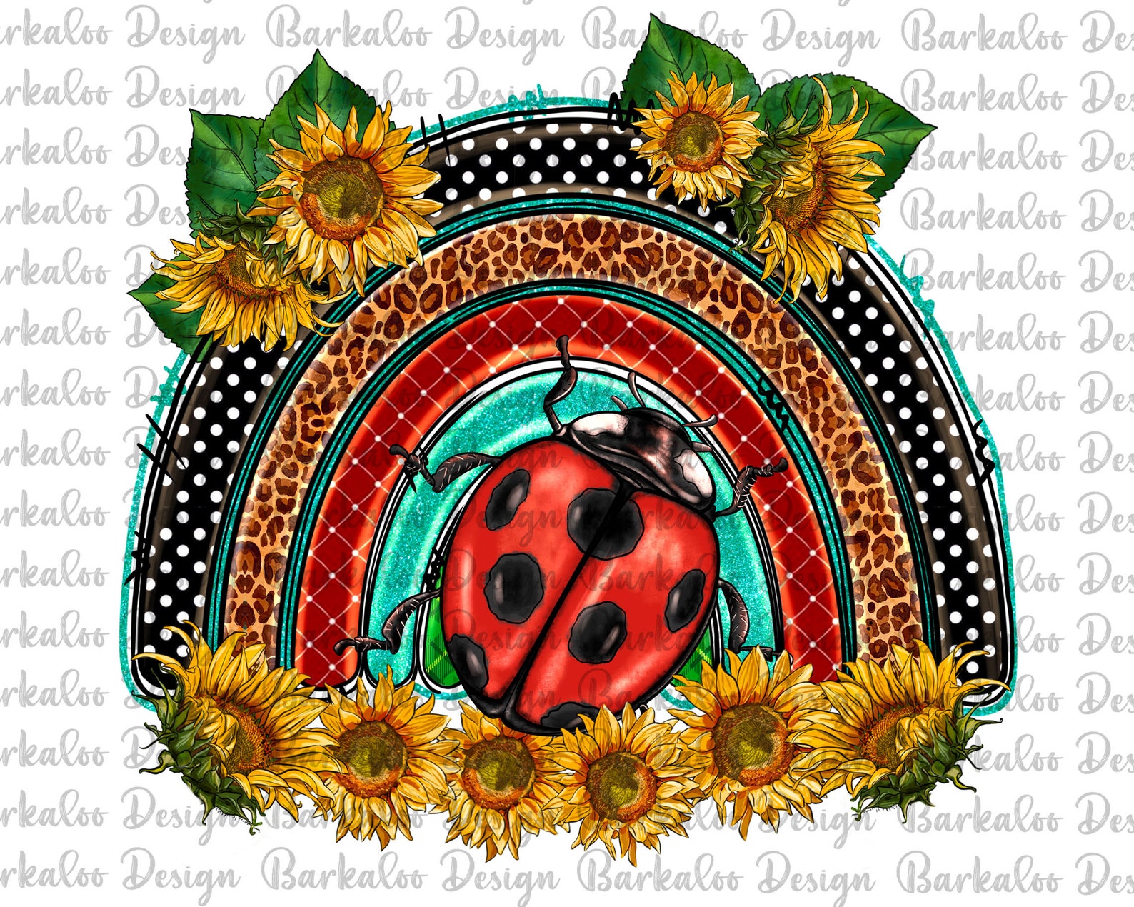 Western Ladybug Rainbow Png Sublimation Design Ladybug - Etsy