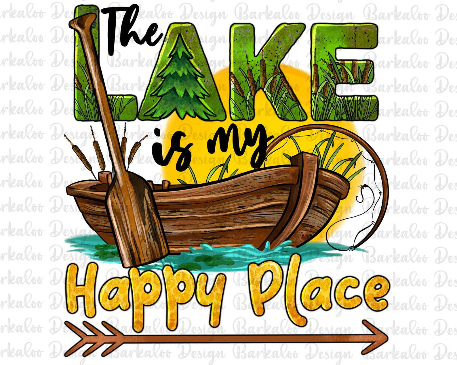 The Lake is My Happy Place Png, Lake Png, Lake Life Sublimation Png ...