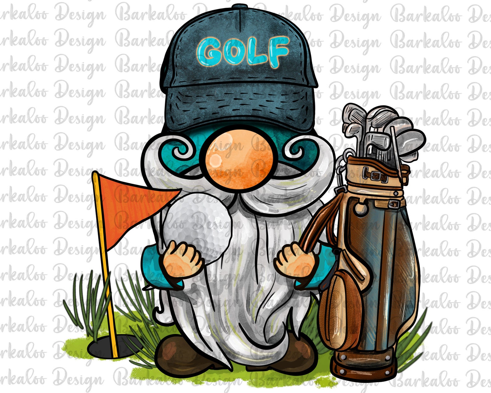Golf Gnome Png Sublimation Design Hand Drawn Gnome Png Gnome - Etsy