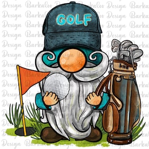 Golf Gnome Png Sublimation Design, Hand Drawn Gnome Png, Gnome Clipart ...
