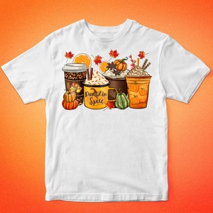 Fall Coffee Cups Png Sublimation Design Download, Fall Vibes Png, Fall ...