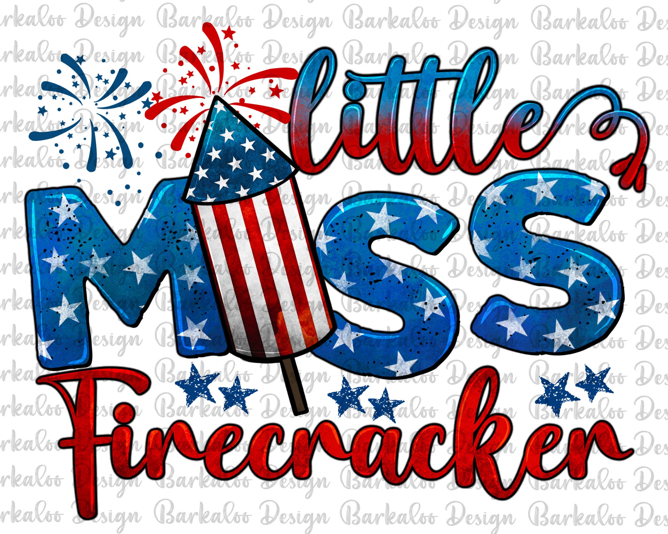 Little Miss Firecracker Png Sublimation Design 4th of July - Etsy