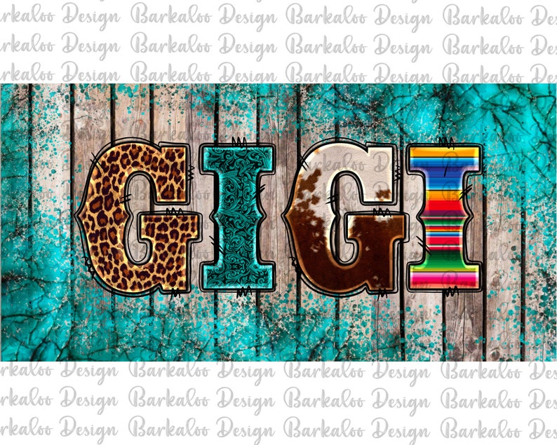 Western Turquoise Gigi License Plate Png Sublimation Design, Western ...