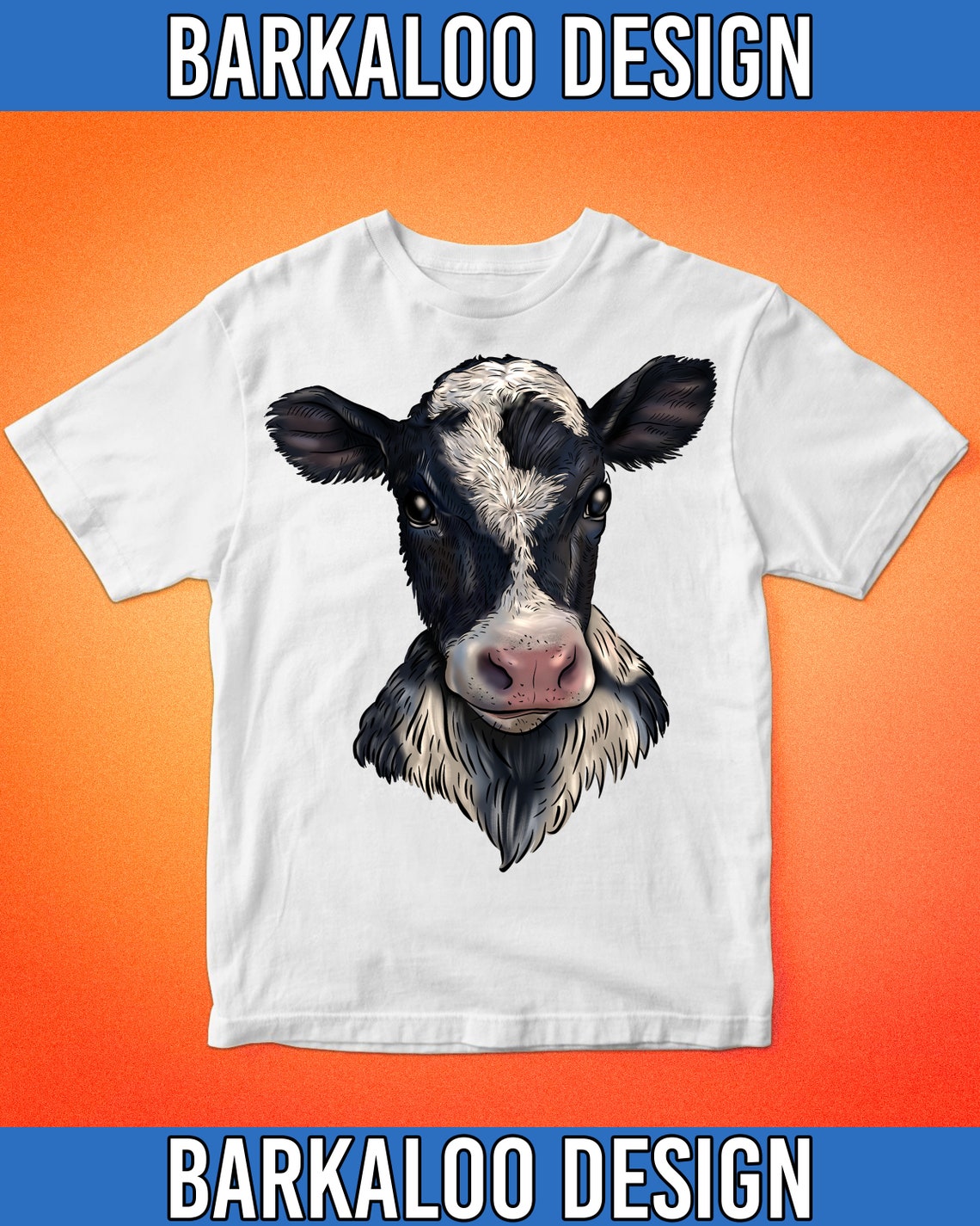 Hand Drawing Holstein Heifer Calf PNG Sublimation Design Calf - Etsy