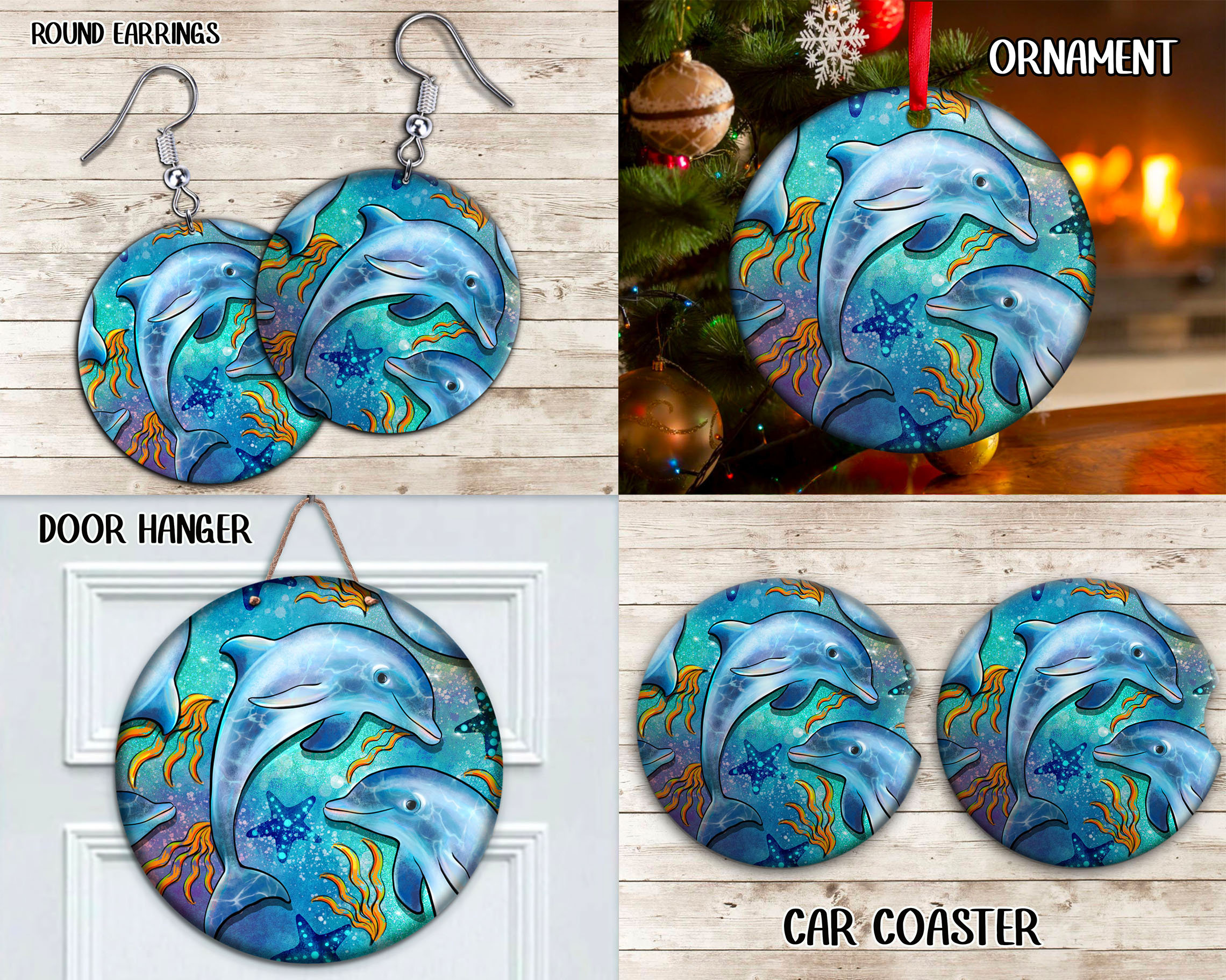 Dolphin Glitter Ornament Png Sublimation Designdolphin Car - Etsy