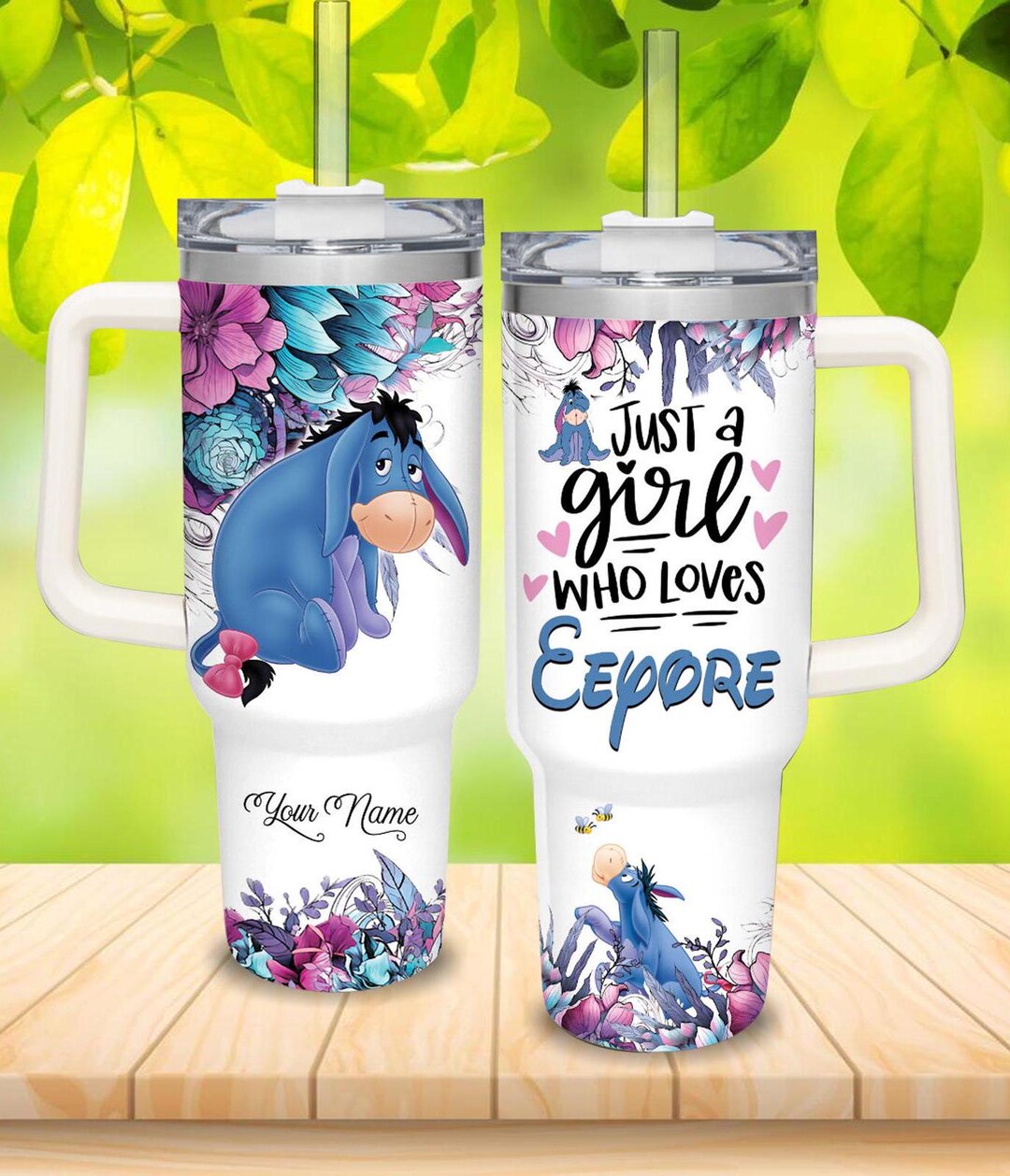 Disney Winnie the Pooh Eeyore Tumbler, Custom Disney Tumbler, Eeyore Stanley Tumbler, Cartoon ...