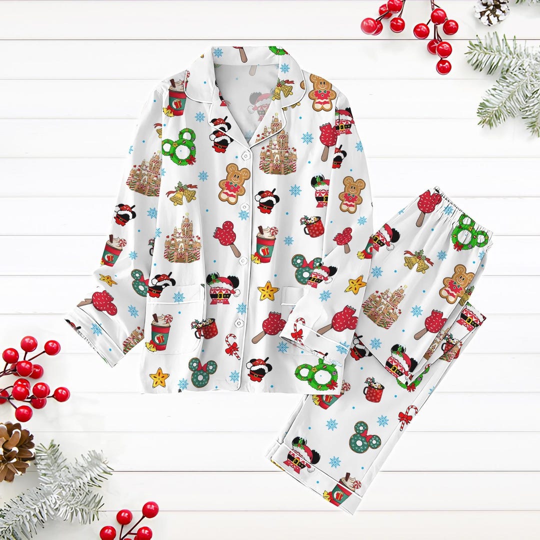 Disney Gingerbread Christmas Pajamas Set, Christmas Cookies Pyjamas ...