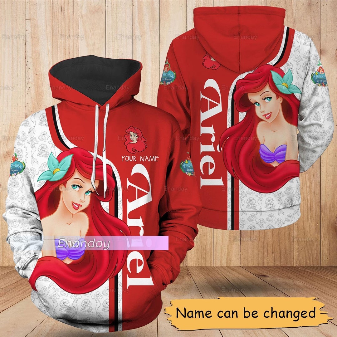 Ariel Hoodie, Personalized Hoodie, Ariel Princess Hoodie, the Little ...