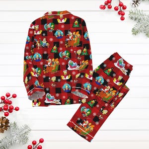 The Simpsons Family Pajamas Set, Simpsons Movie Characters Holiday ...
