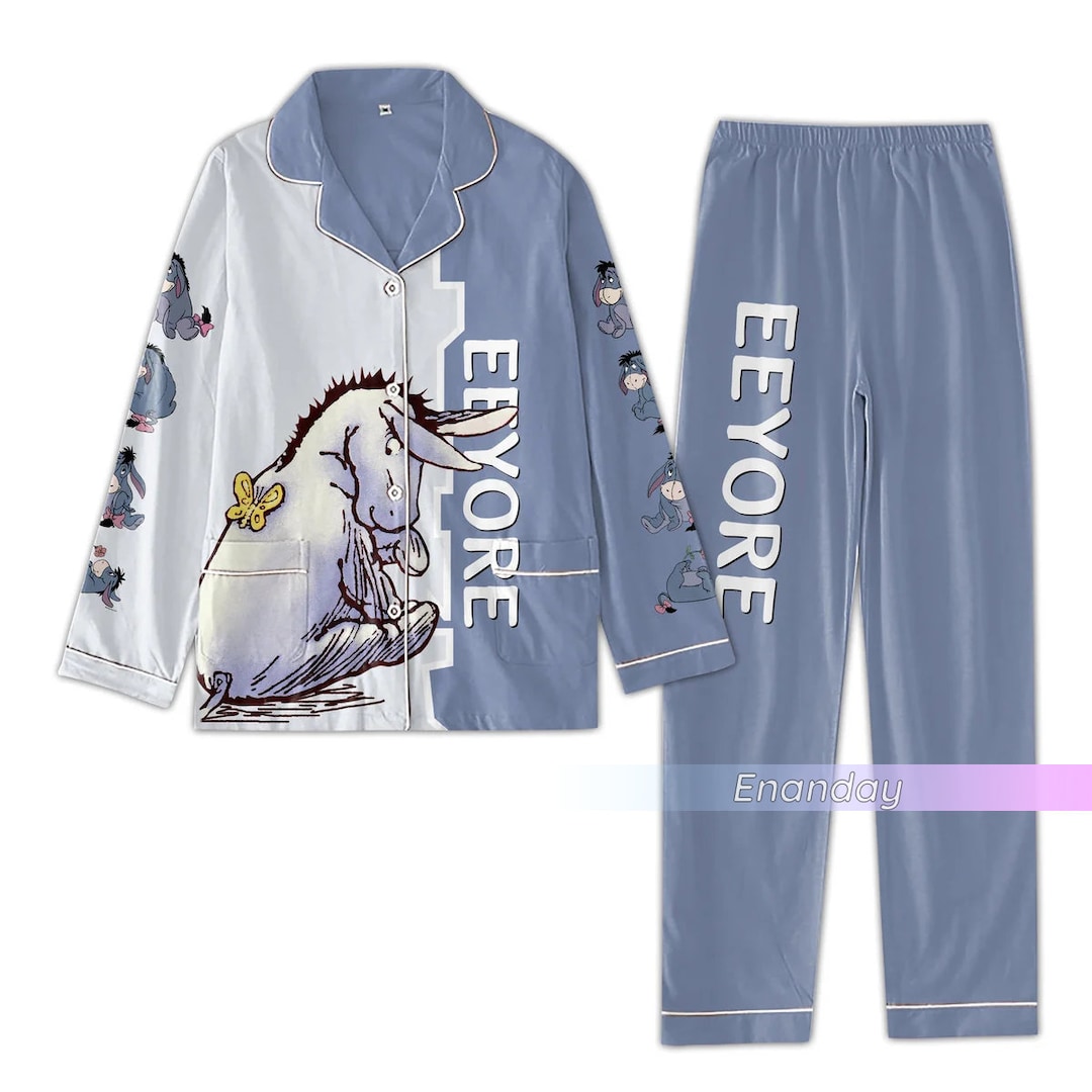 Eeyore Pajamas Set, Winnie the Pooh Pajamas, Disney Eeyore Pajamas ...