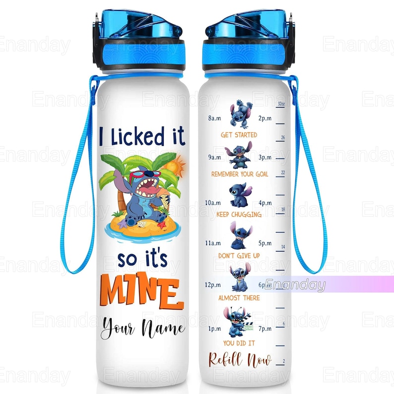 Stitch Bottle Personalized Stitch Water Bottle I Licked It - Etsy