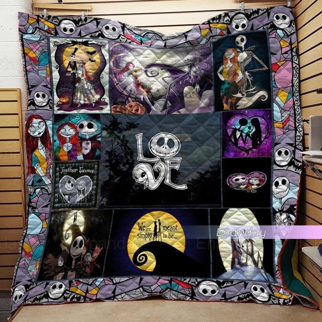 Jack Skellington Quilt, Jack and Sally Quilt, Nightmare Before ...