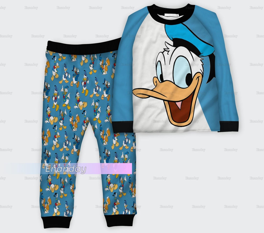 Donald Duck Pajamas Set, Disney Duck Pajamas, Donald Duck Pajamas Pants ...