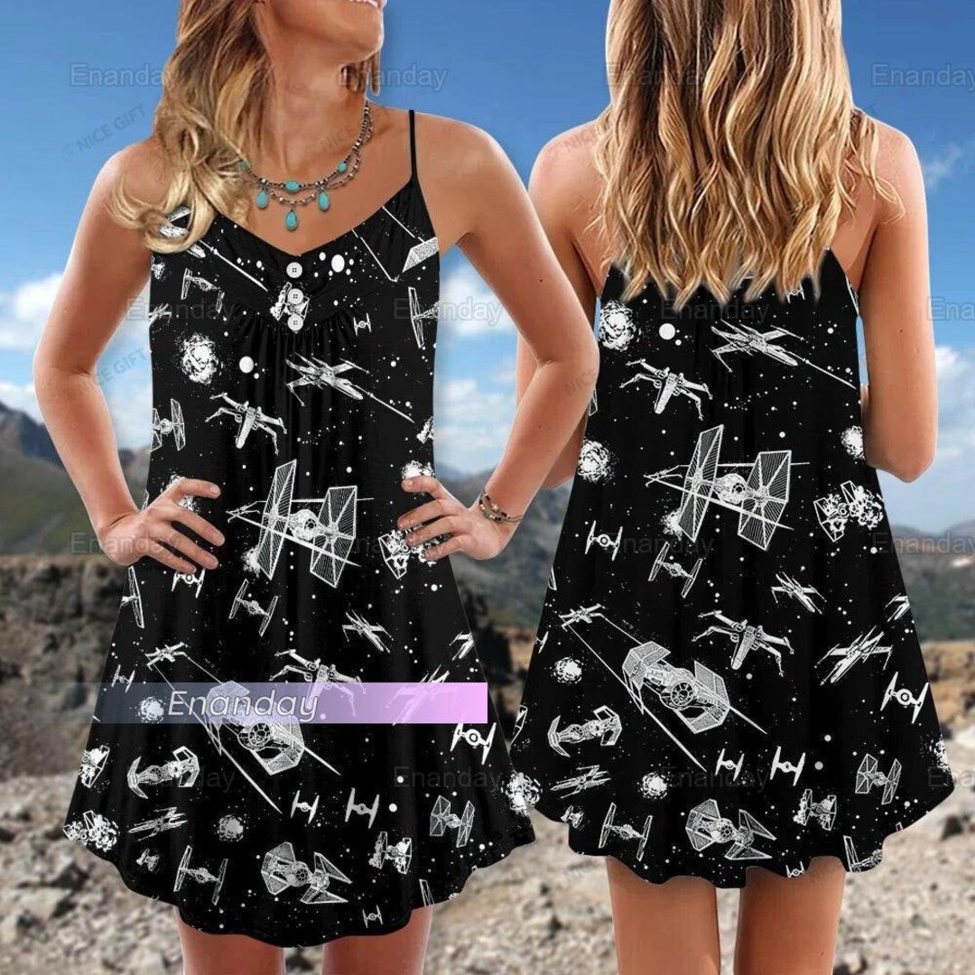 Star Wars Spaghetti Strap Dress, Star Wars Summer Dress, Star Wars ...