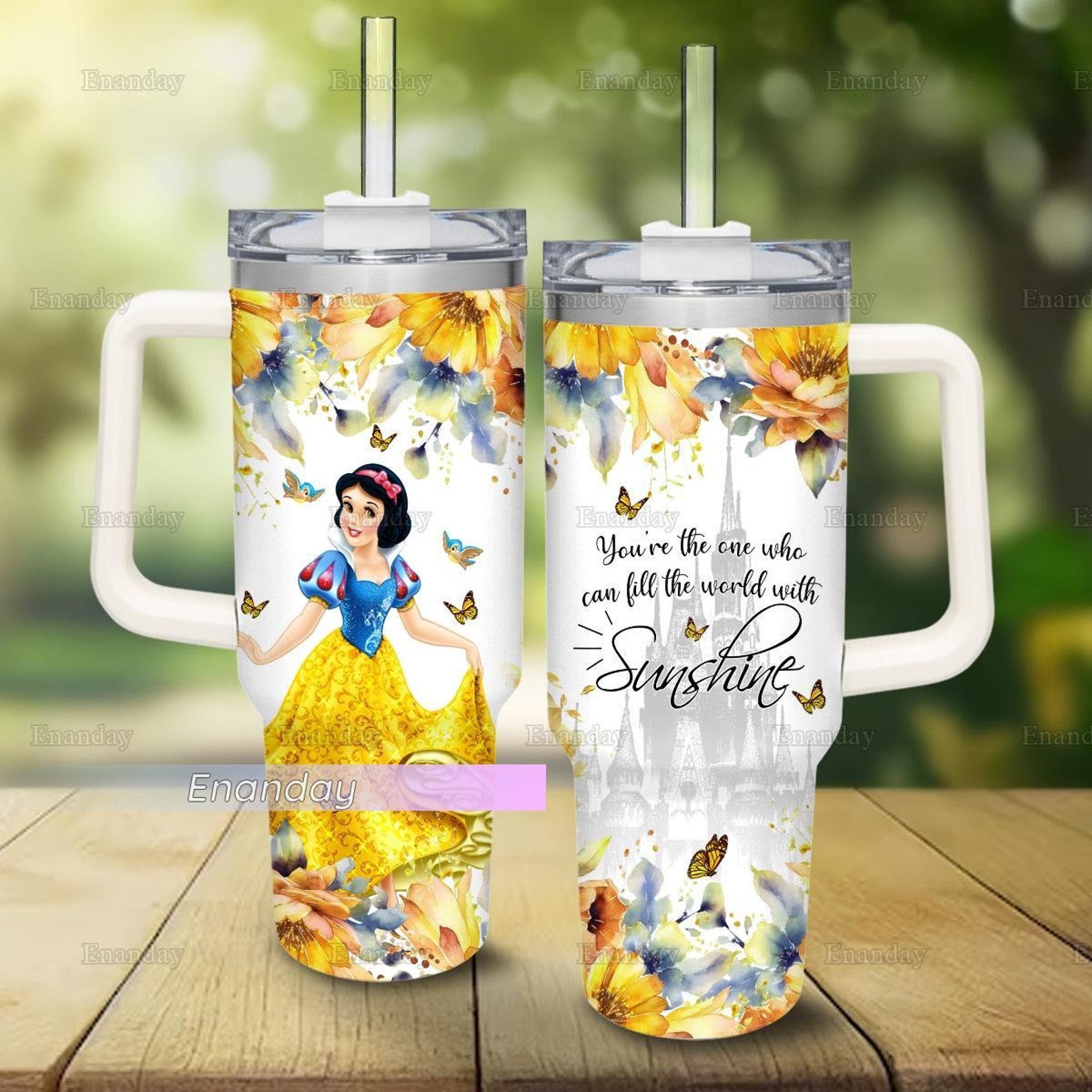 Snow White 40oz Tumbler, Disney Princess Tumbler, Stainless Steel ...