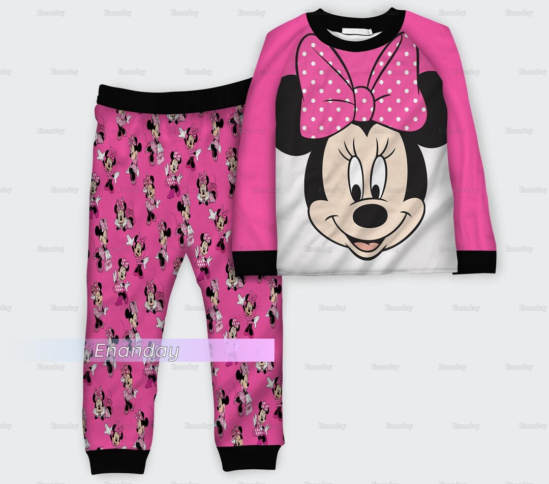 Minnie Pajamas Set, Minnie Mouse Pajamas, Minnie Holiday Pajamas ...