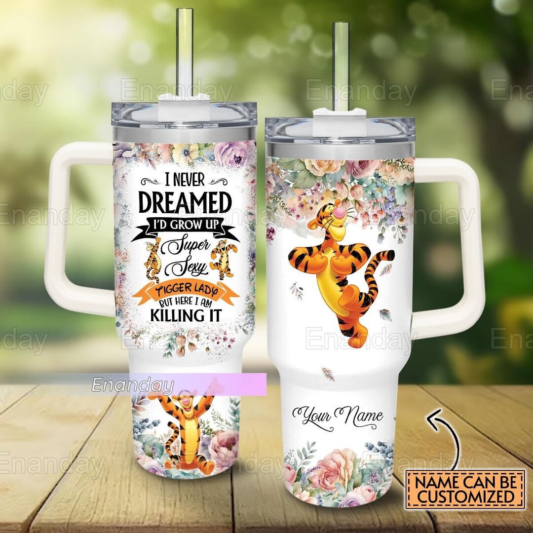 Personalized Tigger Tumbler 40oz, Winnie the Pooh Tumbler, Custom ...