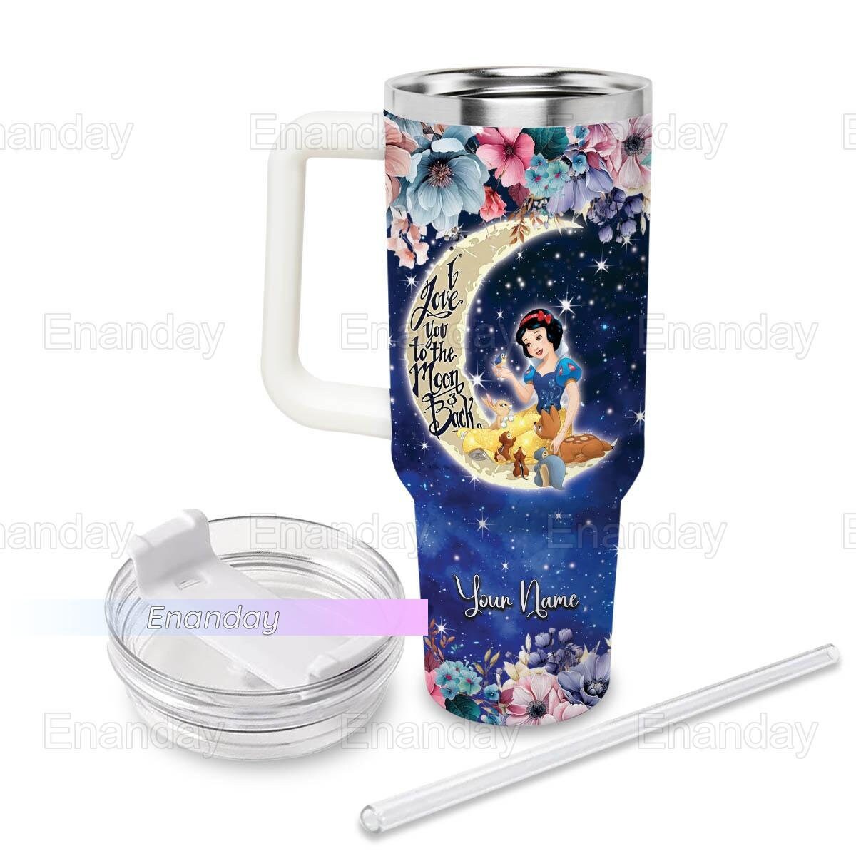 Personalized Snow White Tumbler 40oz, I Love You to the Moon and Back ...