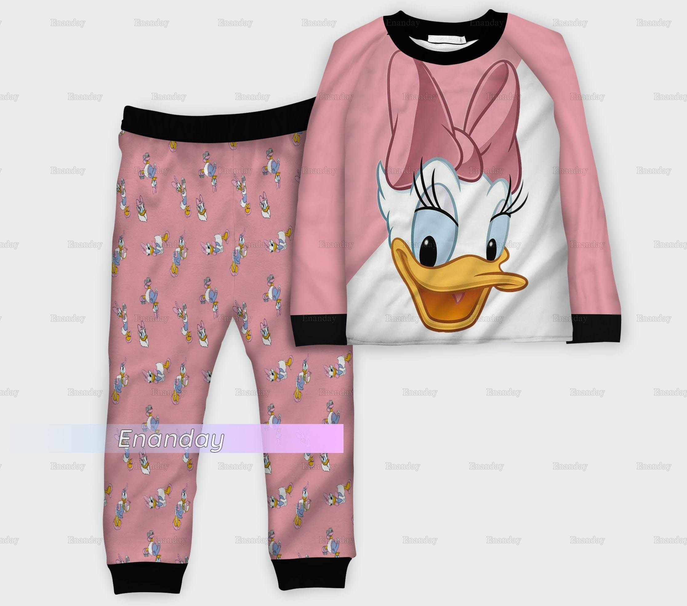 Daisy Duck Pajamas Set, Disney Duck Pajamas, Daisy Duck Pajamas Pants ...