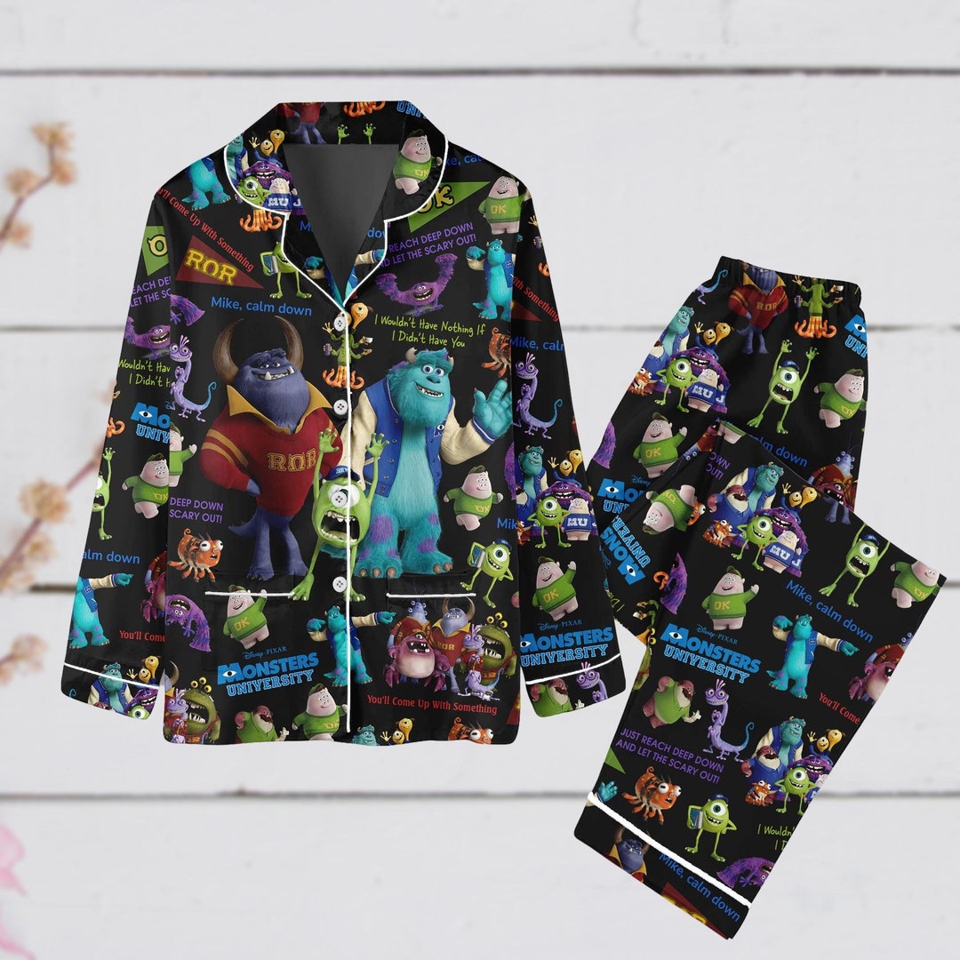 Monsters Inc Pajamas Set, Monsters University Holiday Pajamas, Mike ...