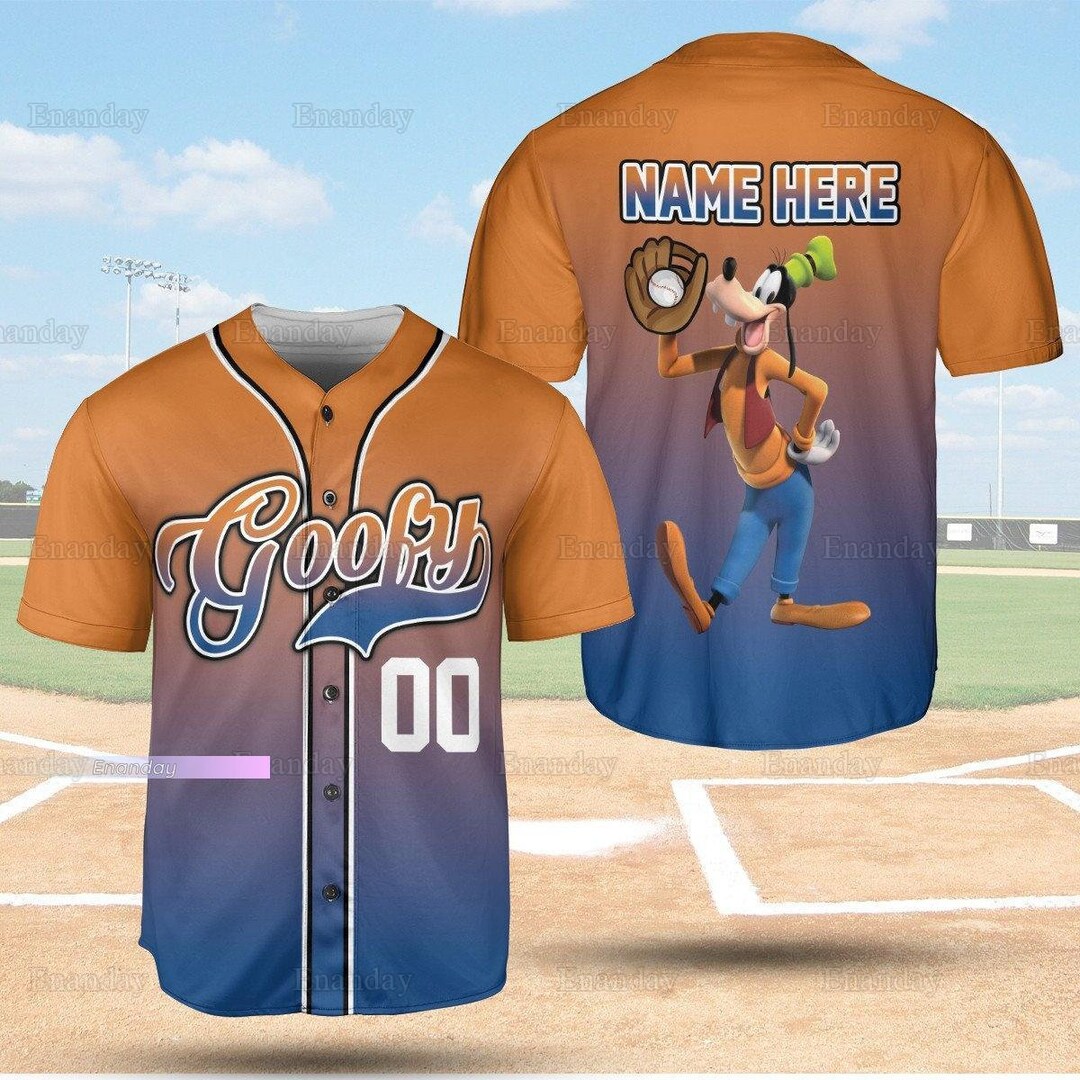 Goofy Baseball Jersey, Custom Goofy Dog Jersey, Disney Goofy Baseball ...