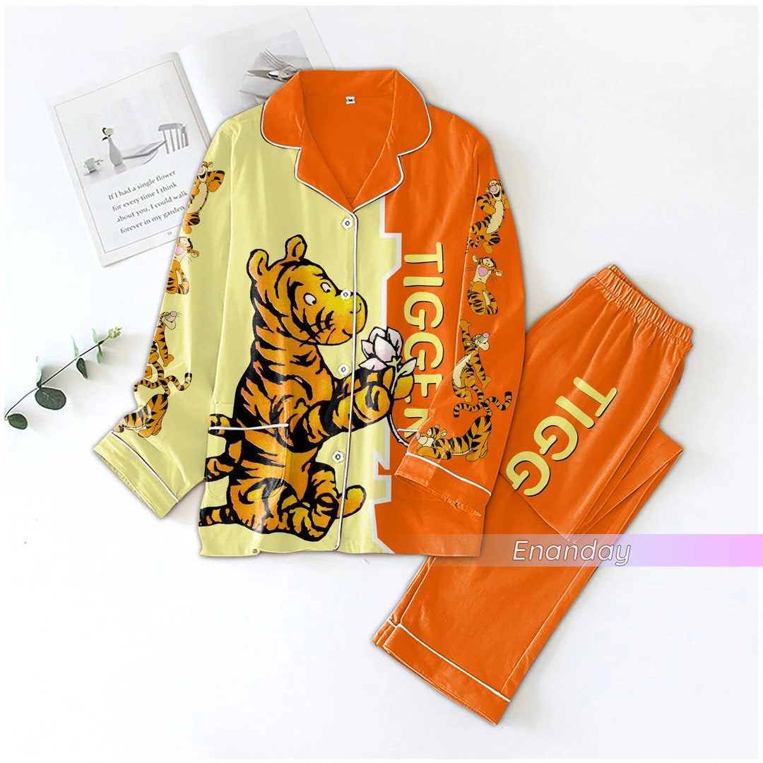Tigger Pajamas Set Winnie the Pooh Pajamas Disney Tigger - Etsy UK