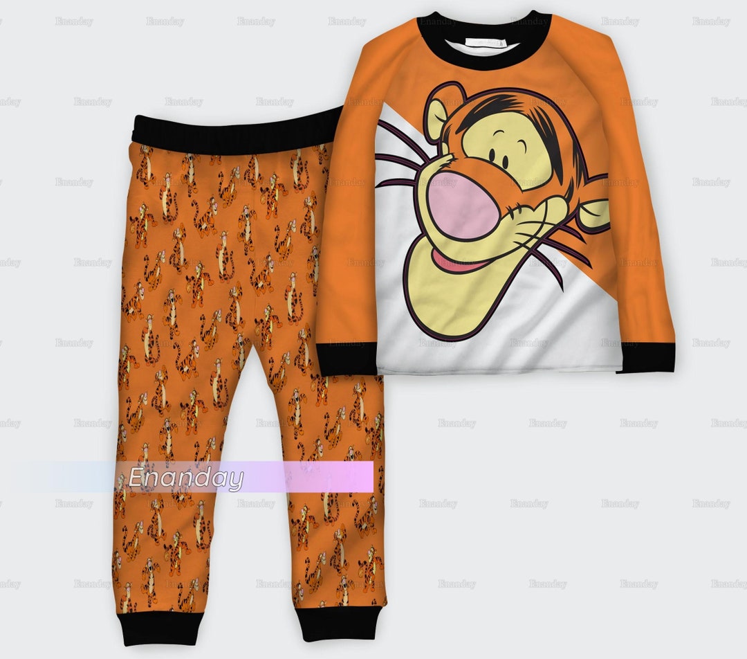 Disney Tigger Pajamas Set, Winnie the Pooh Pajamas, Disney Cartoon ...