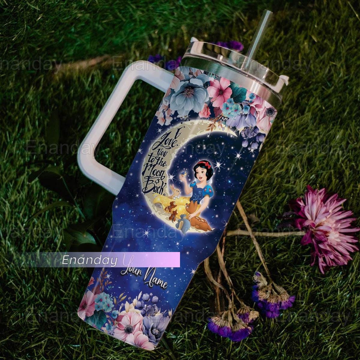 Personalized Snow White Tumbler 40oz, I Love You to the Moon and Back ...