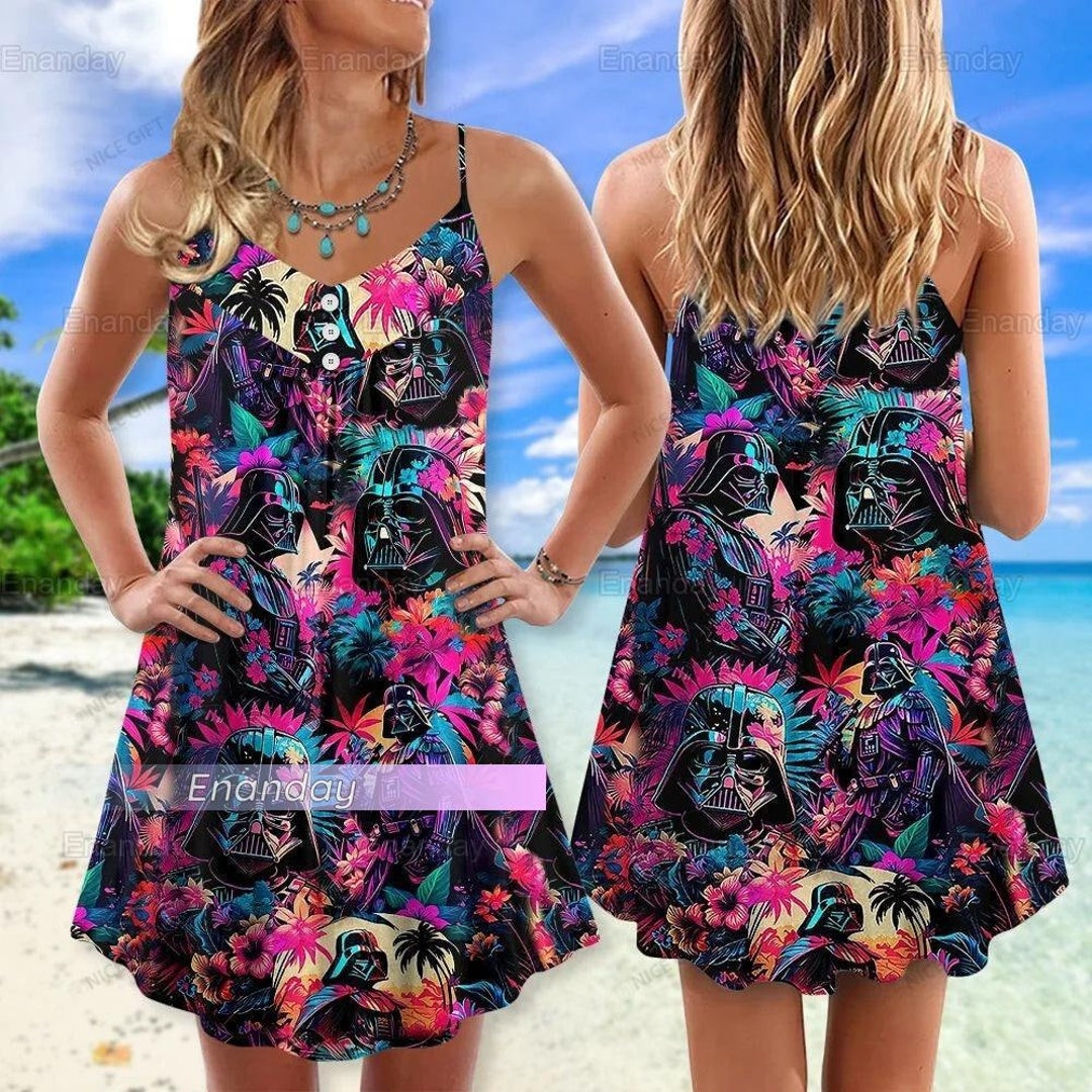 Darth Vader Summer Dress, Darth Vader Spaghetti Straps Dress, Darth ...