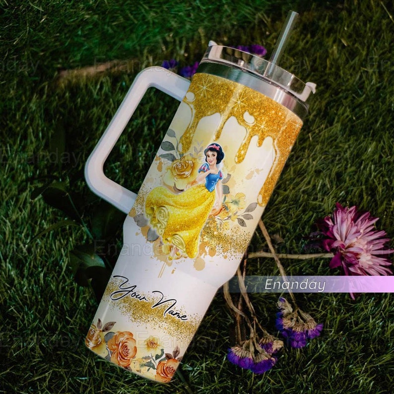 Snow White Tumbler 40oz, Custom Disney Princess Tumbler, Snow White ...