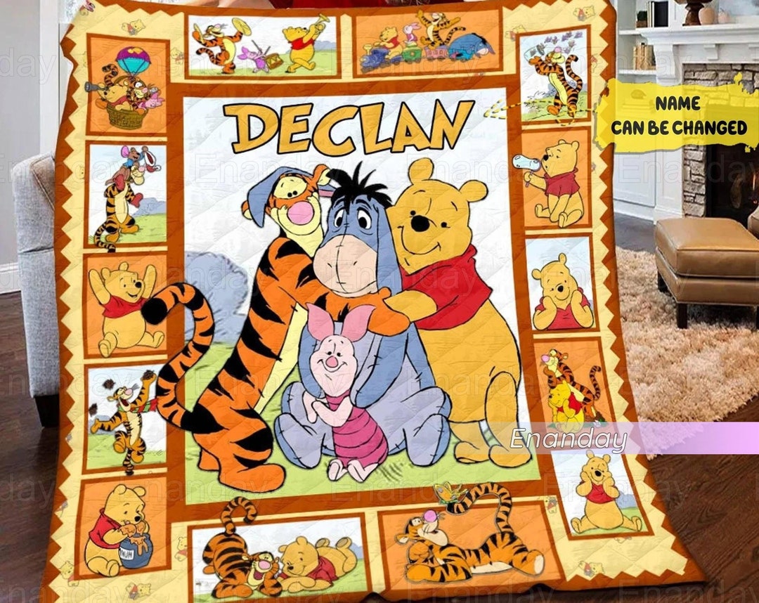 Pooh Quilt, Custom Winnie the Pooh Quilt, Pooh and Friends Quilt, Pooh ...