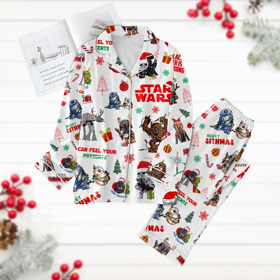 Star Wars Characters Pajamas, R2d2 Bb8 Christmas Pajamas, Boba Fett AT ...