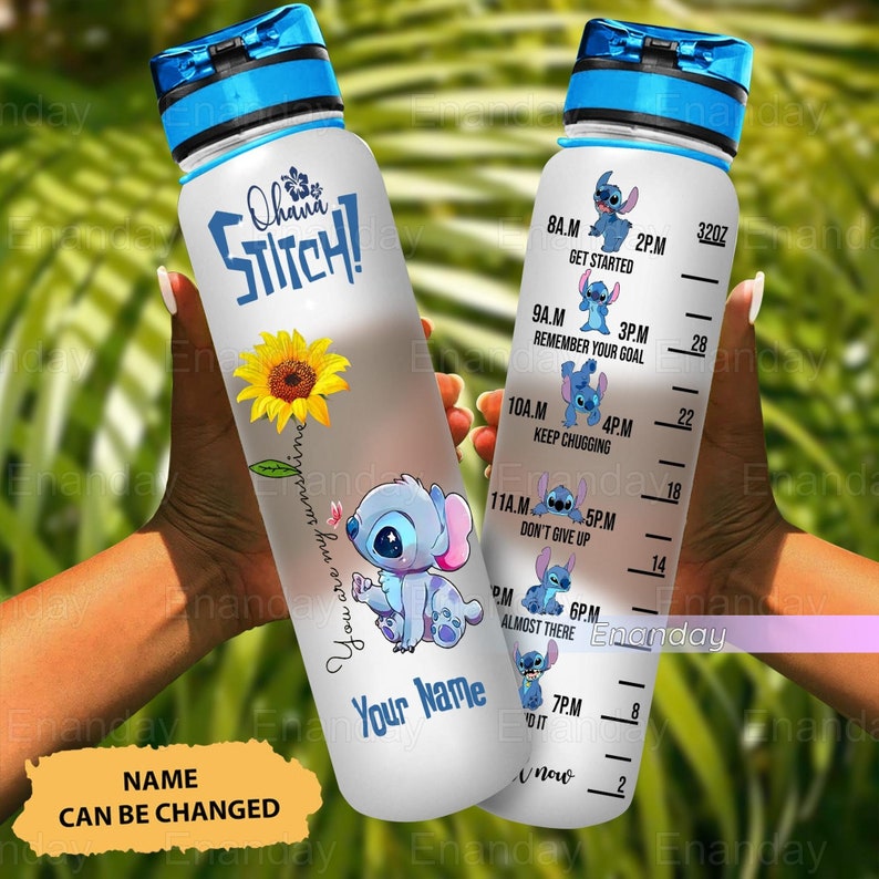 Personalized Stitch Water Bottle Ohana Stitch Bottle You Are - Etsy