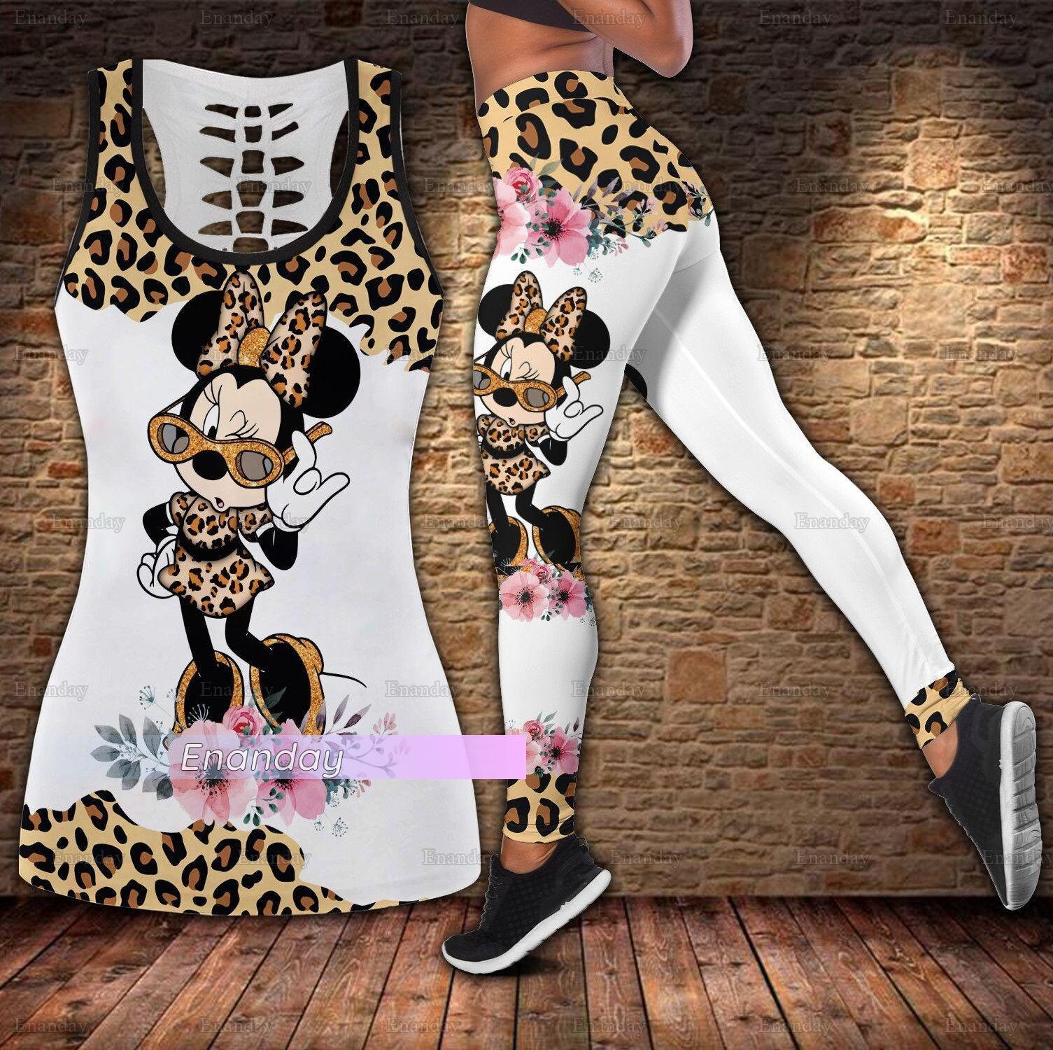Minnie Leopard Tanktop, Minnie Mouse Tank Top, Minnie Mouse Leggings ...
