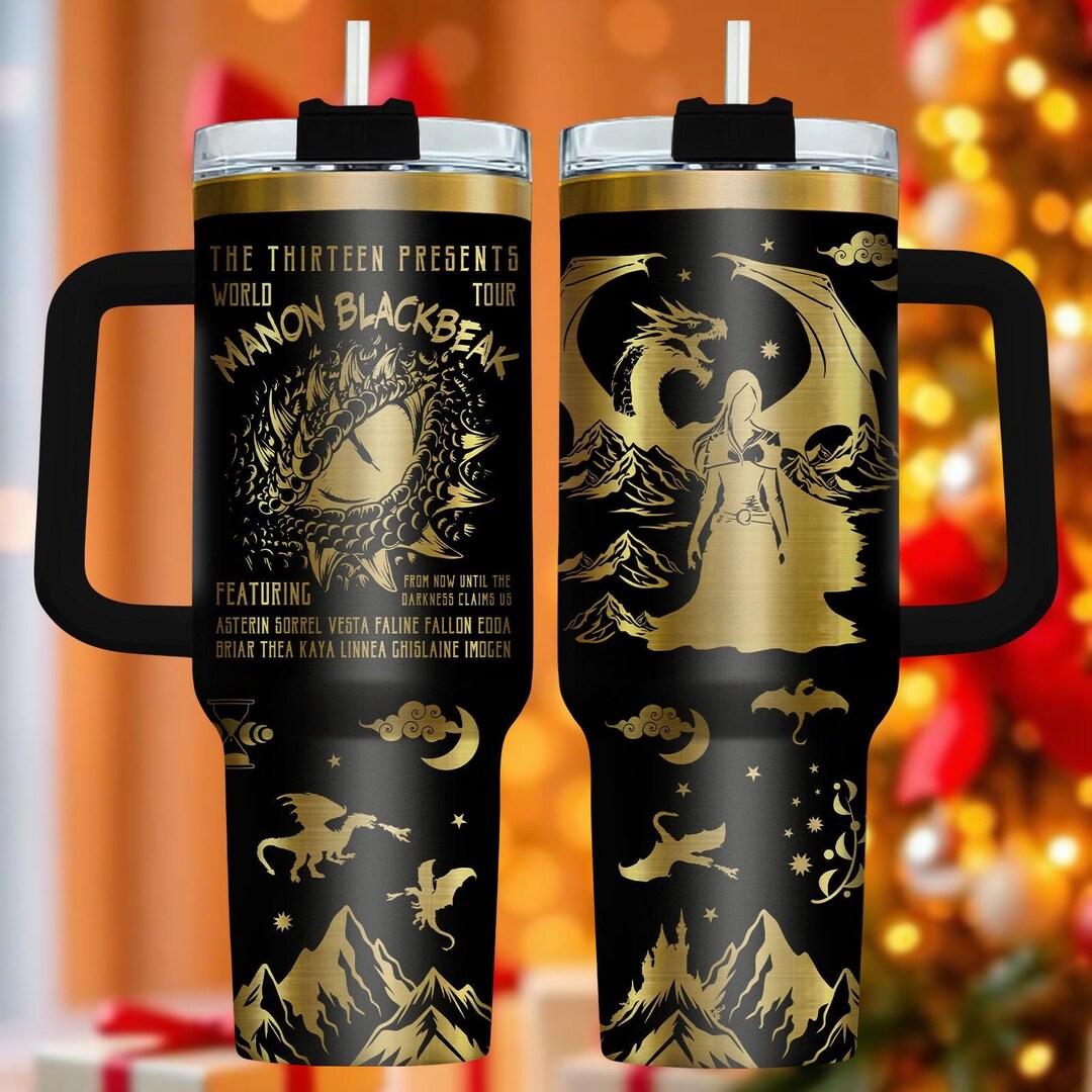 Fantasy Dragon 40oz Tumbler, Mythical Stainless Steel Tumbler With ...