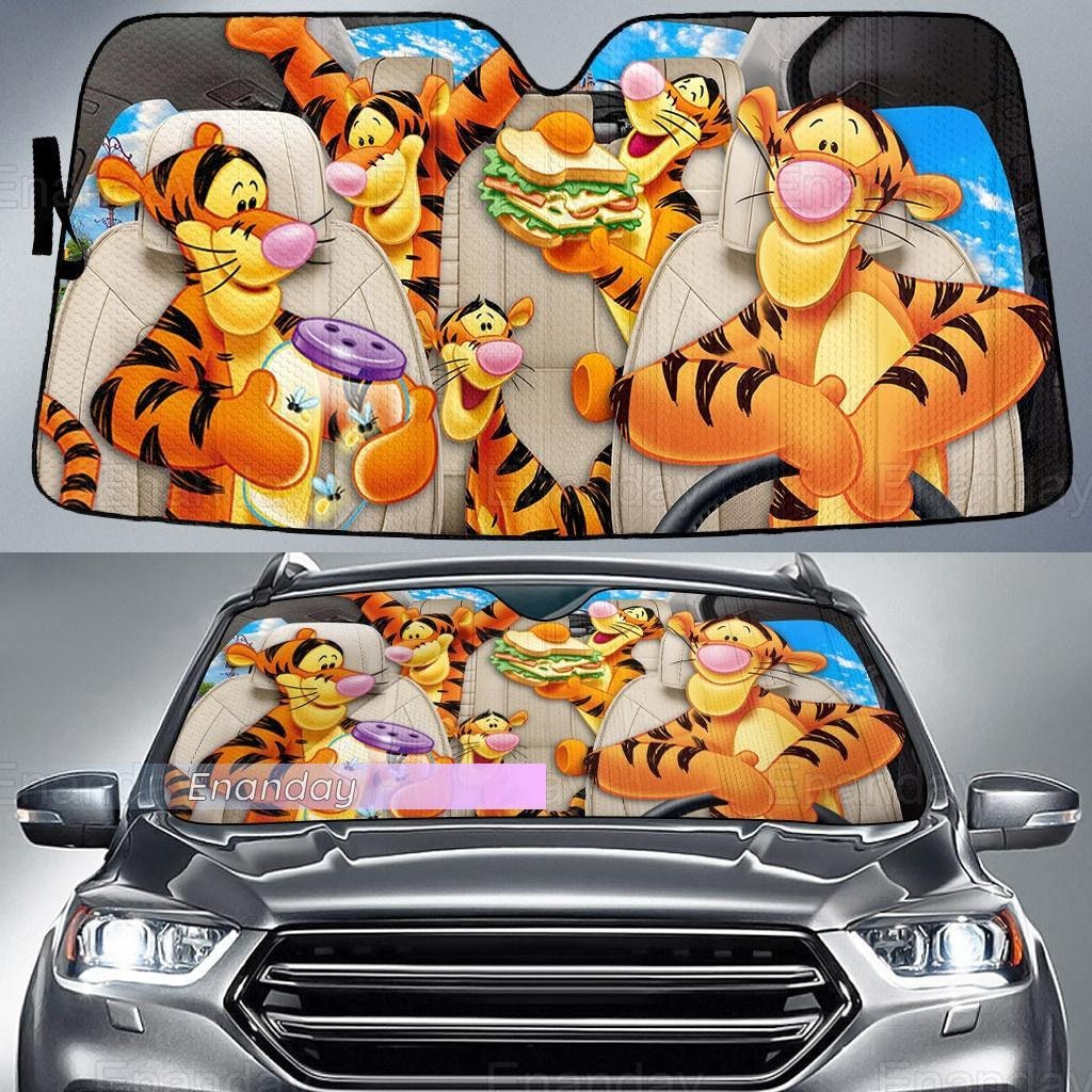Tigger Car Sun Shade Tigger Car Shade Winnie the Pooh Sunshade Tigger Car Windshield Sun Shade for Car Tigger Gift Sun Visor Car Etsy