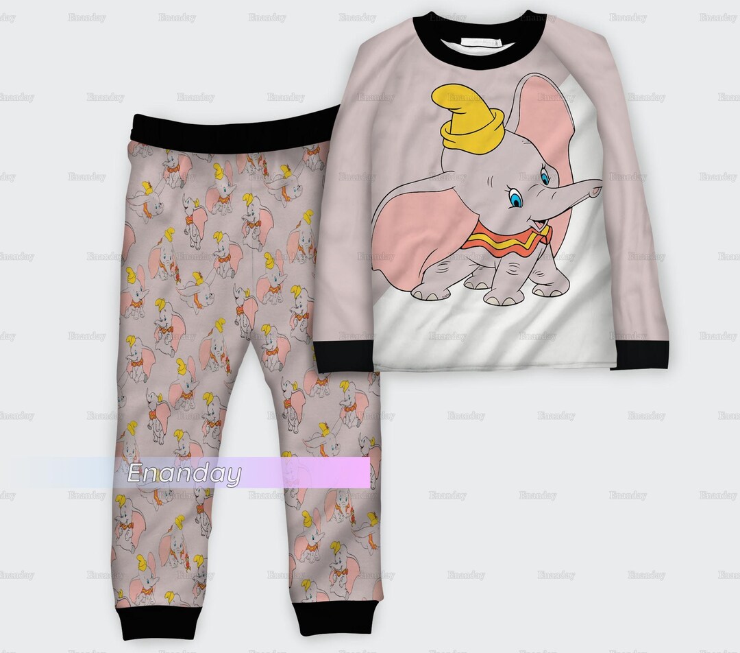 Dumbo Pajamas Set, Disney Dumbo Pajamas, Disney Elephant Pajamas Pants ...