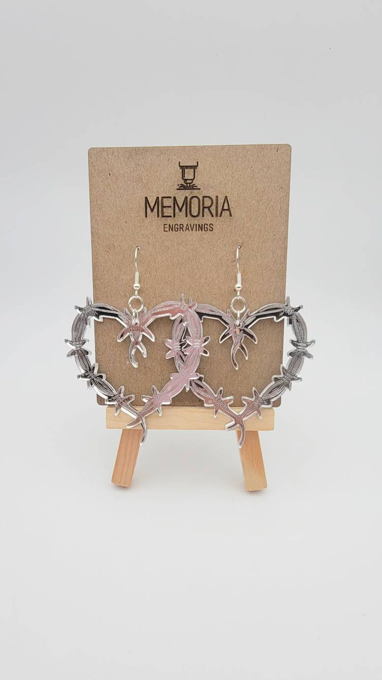 Karol G Heart Silver Mirrored Acrylic Earrings Karol G Barbed - Etsy