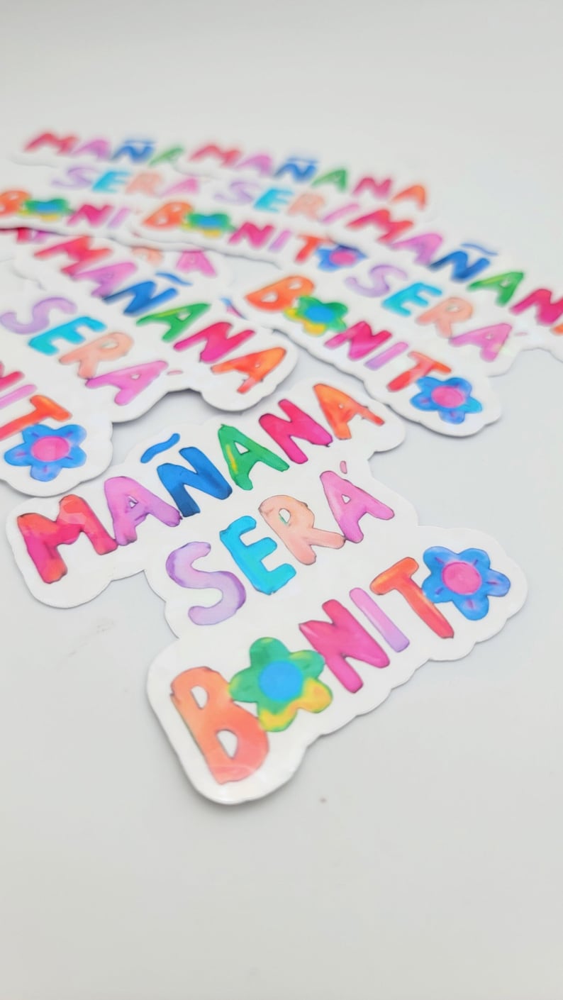Mañana Sera Bonito Holographic Sticker, Water Resistant, Karol G ...