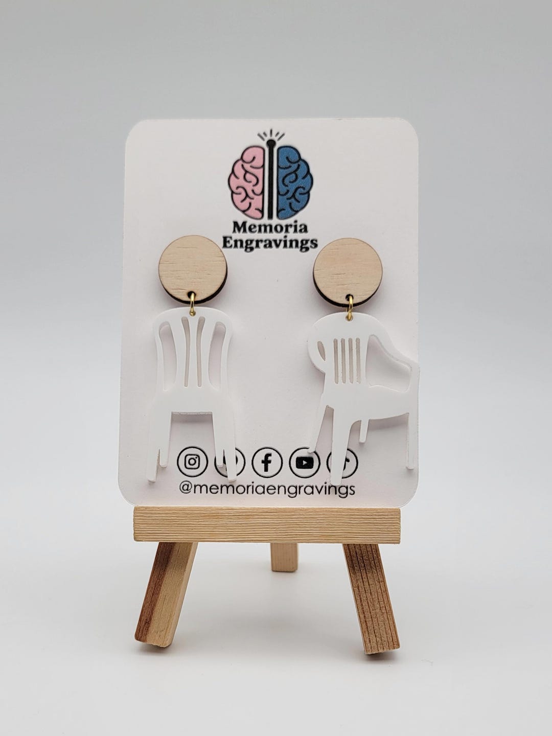 Bad Bunny DTMF White Chairs Earrings | Bad Bunny Earrings | Sillas Bad ...
