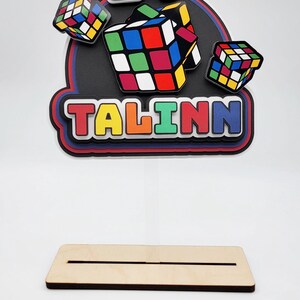 Personalized Rubik's Cube Cake Topper | Layered Birthday Decoration - Etsy