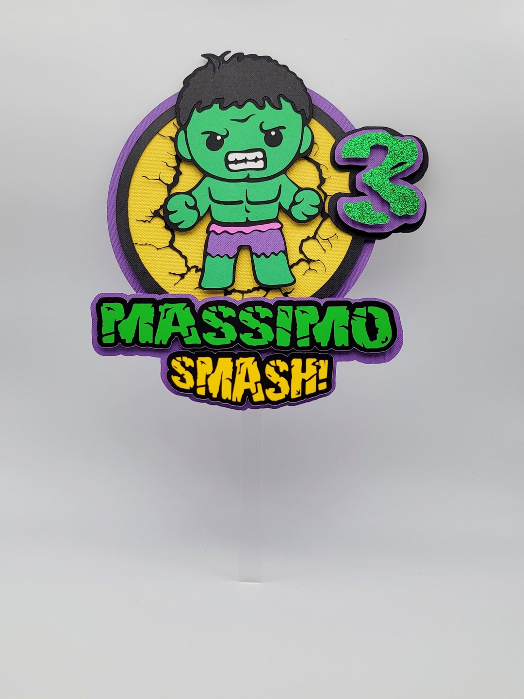 Baby Hulk Cake Topper Hulk Smash Birthday Cake Decoration Layered ...