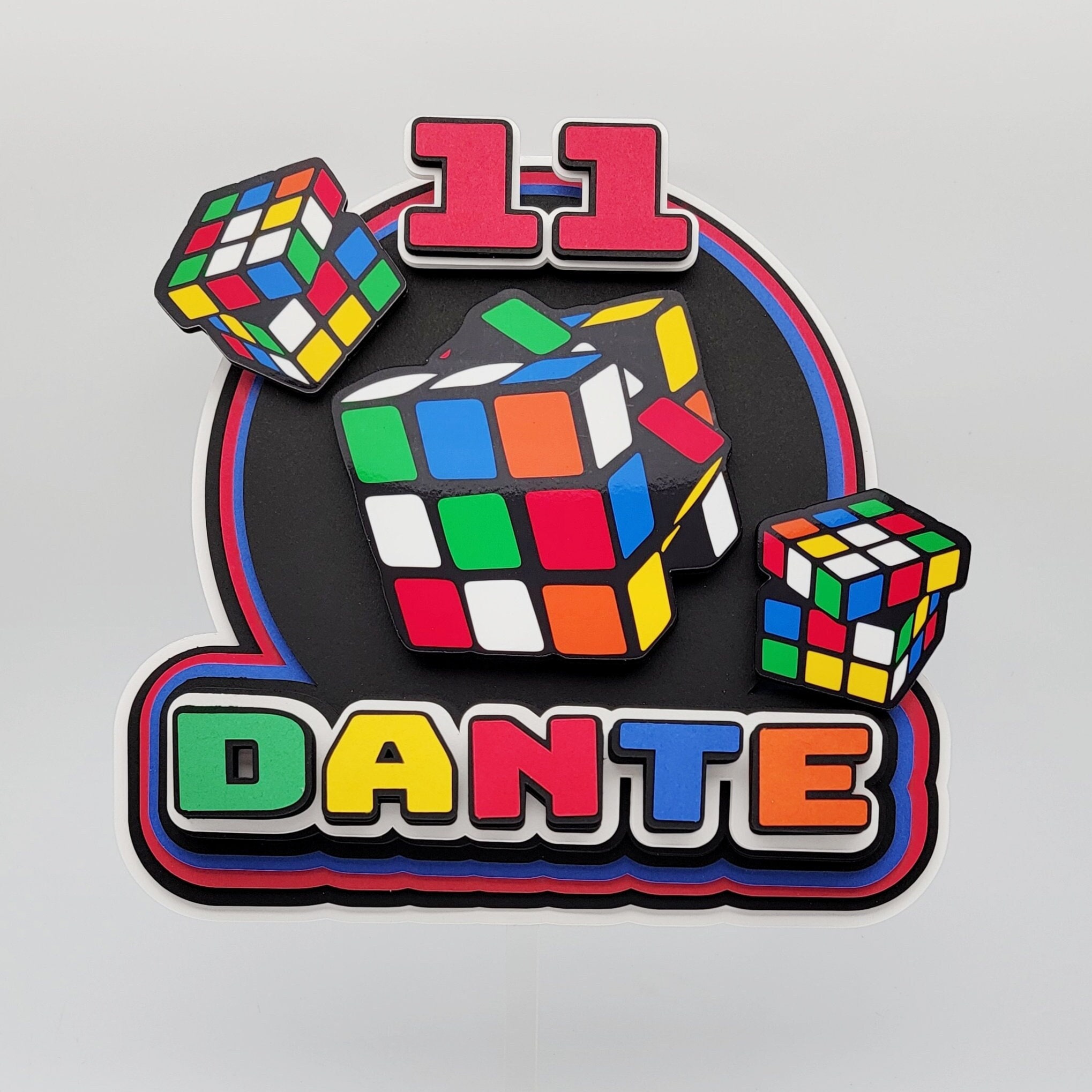 Rubik's Cube Personalized Cake Topper Custom Rubik's Cube Topper ...