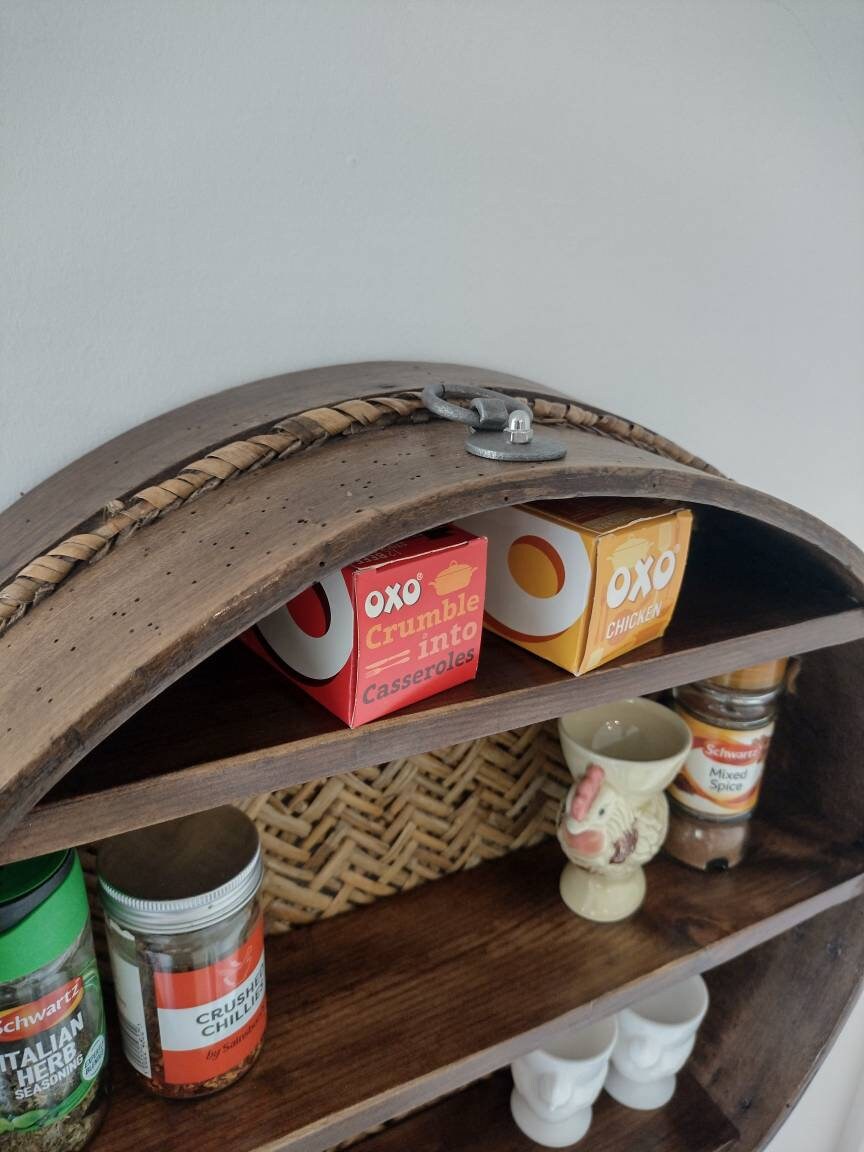 Repurposed Vintage Sieve, Spice Rack, Garden Shelf, 3 Tier Shelf ...