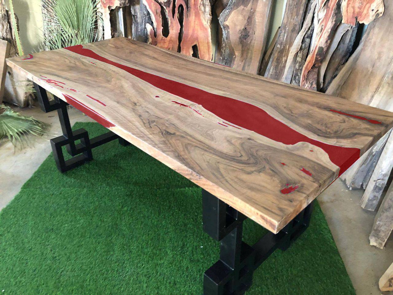Red Custom River Table Epoxy River Table Resin River Table - Etsy