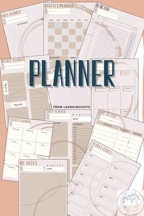 Planner Template Printables Planner A4 Personalized Planner | Etsy