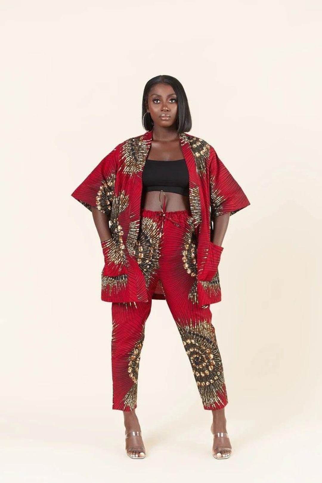 African Blazer, African Print Suit Set, Ankara Pant, Women Tailored ...