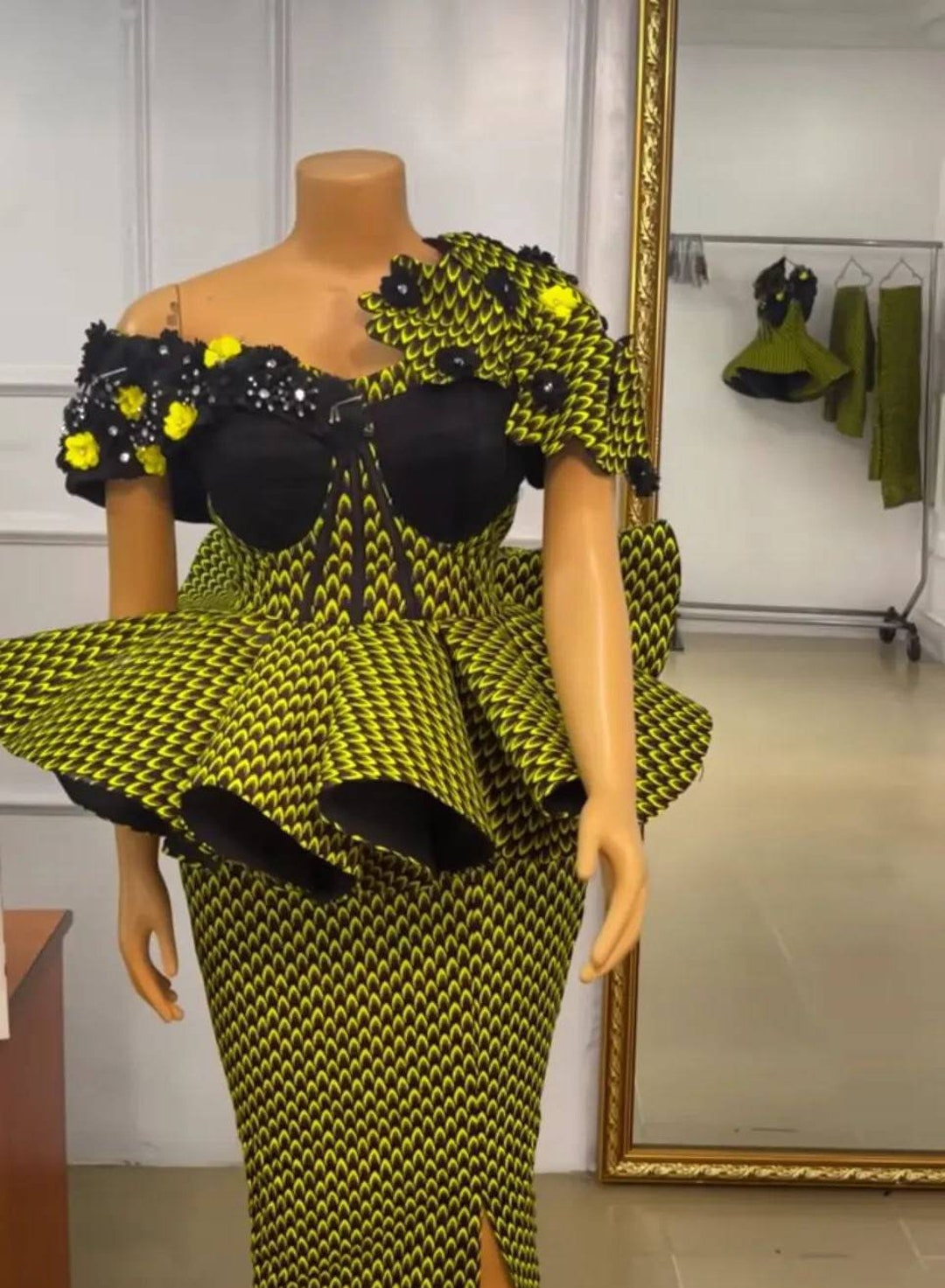 African Peplum Dress, Women Fashion, Wedding Dress, Women Clothing ...